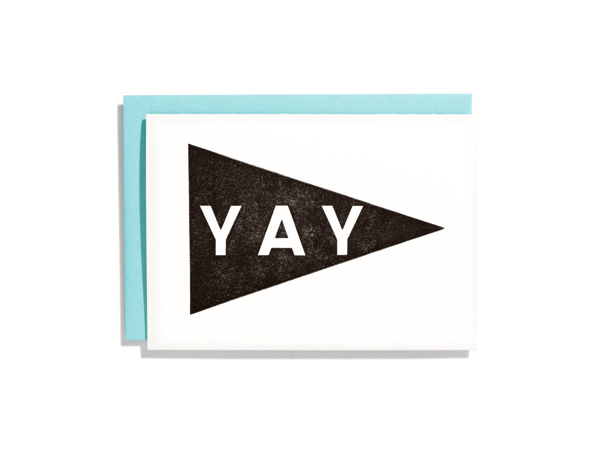 Shorthand Press Card - Yay Pennant, Black | Parker Paper Company