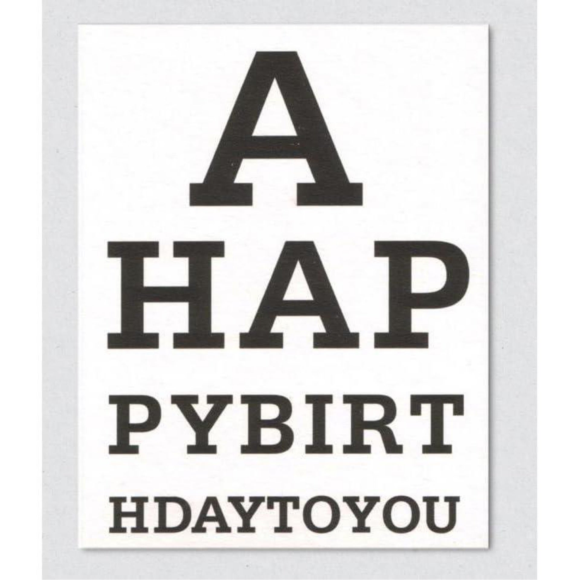 Lisa Jones Studio Card - Happy Birthday Eye Test | Parker Paper Company