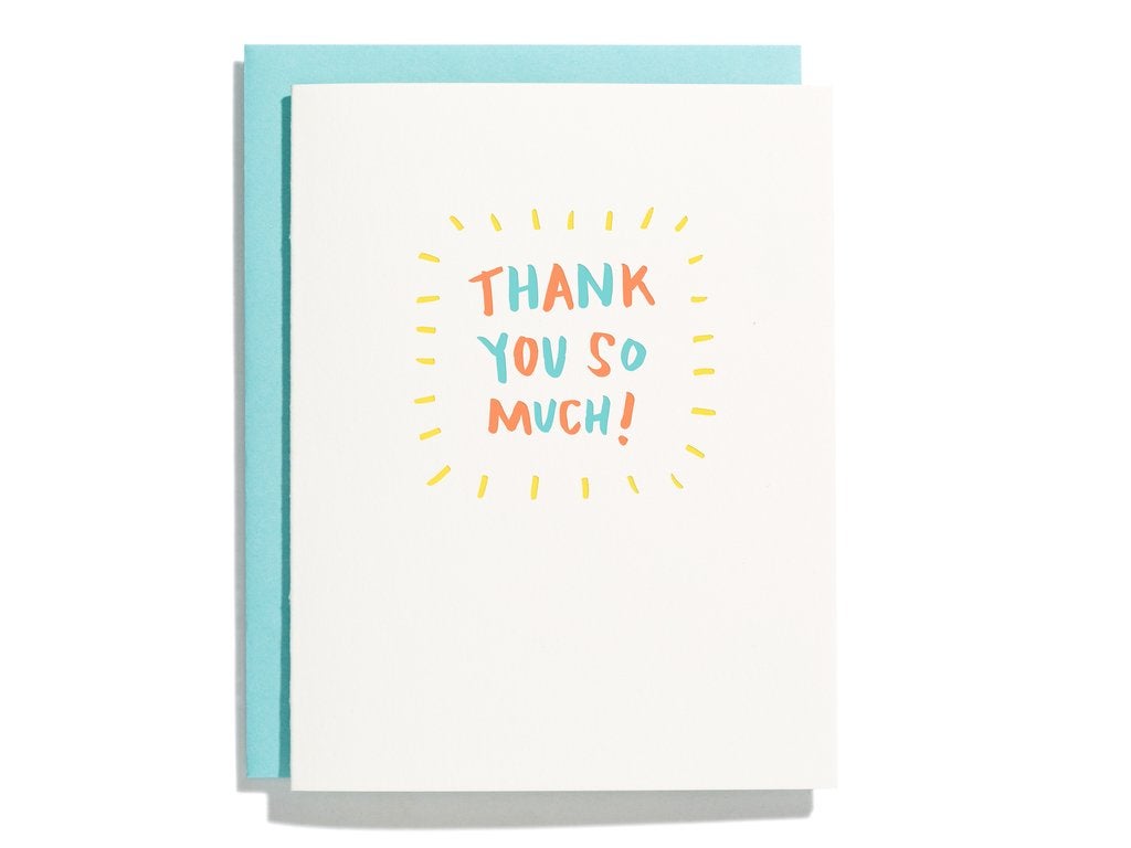 Shorthand Press Card - Thank You Burst | Parker Paper Company