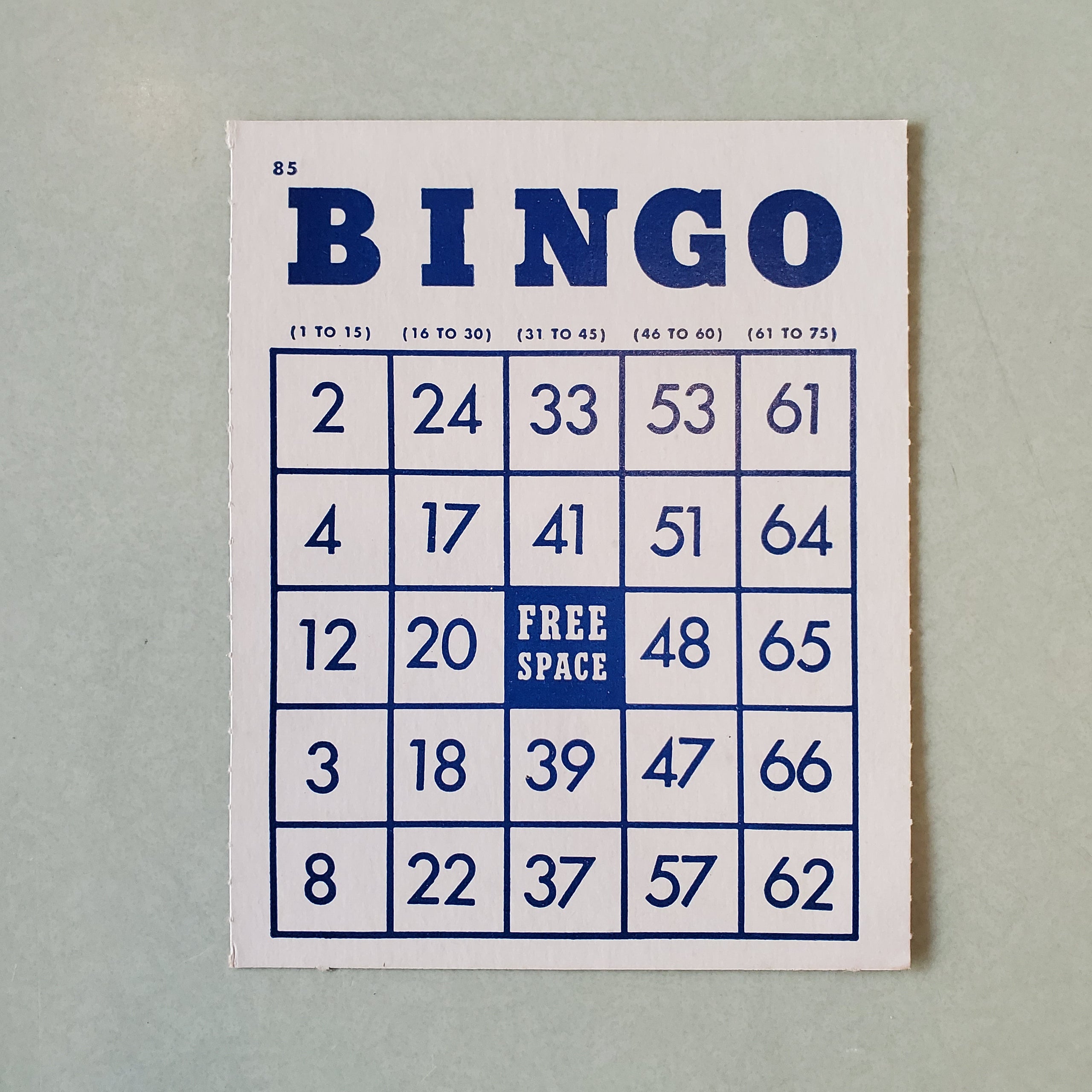 Vintage Bingo Cards | Parker Paper Company